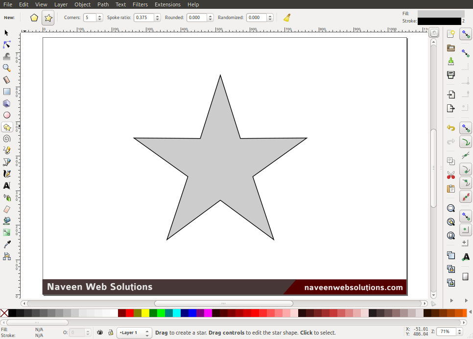 Inkscape – Star Pyramid – Blog – Naveen Web Solutions